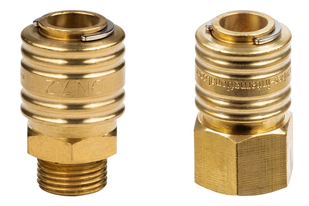 Quick-release dual-sided air shut-off coupling DN7.2 Eurostandard ...