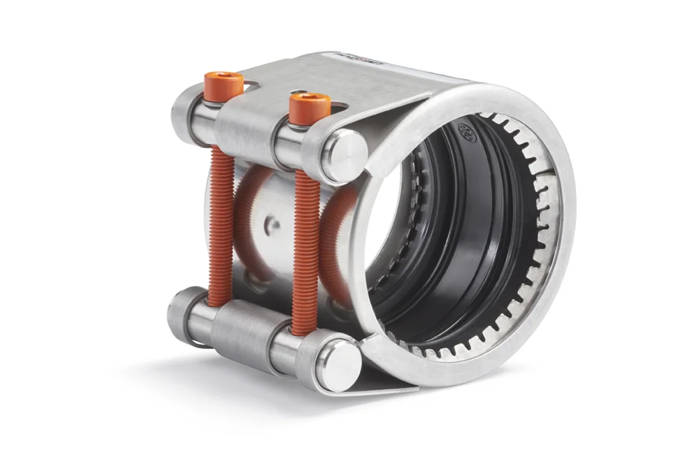 UNI-GRIP S Pipe Clamp, EPDM Lining, Stainless Steel - Tubes International