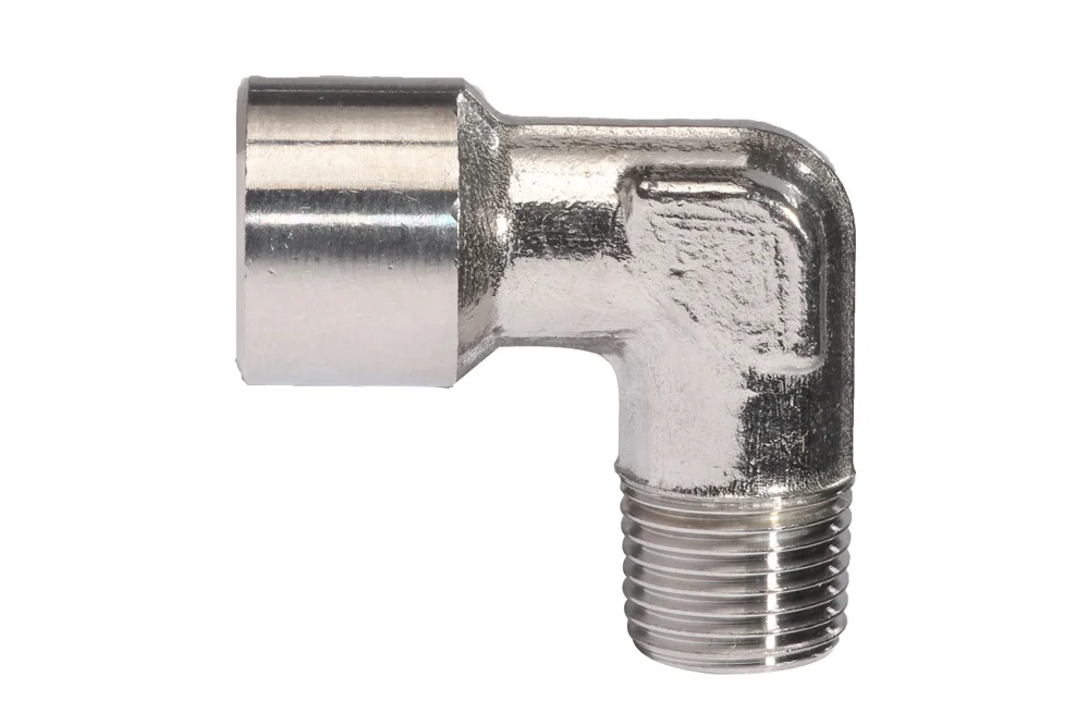 Stainless Steel 90° Elbow, BSP/BSPT, AISI 316L - Tubes International