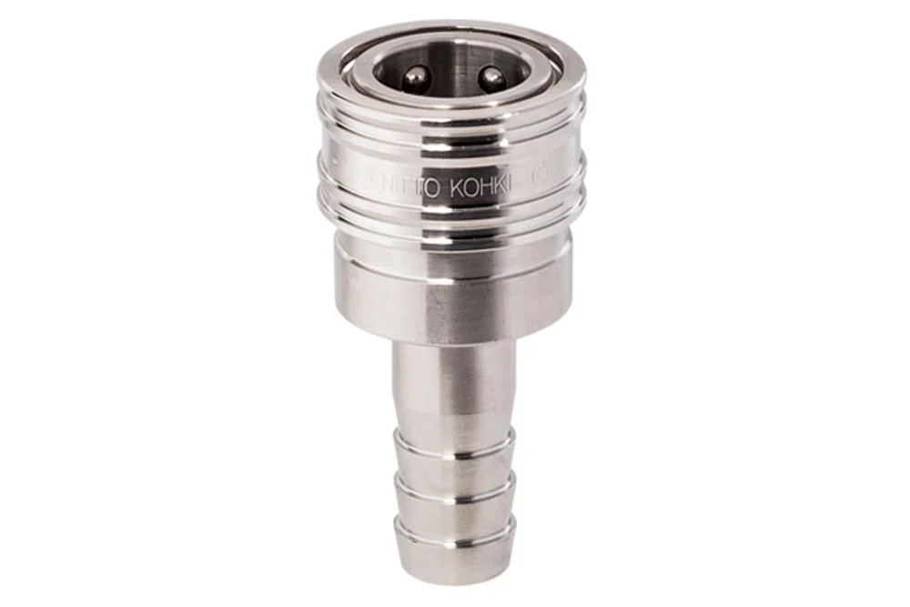 Full-flow quick coupling socket with hose end, NITTO KOHKI TSP CUPLA ...